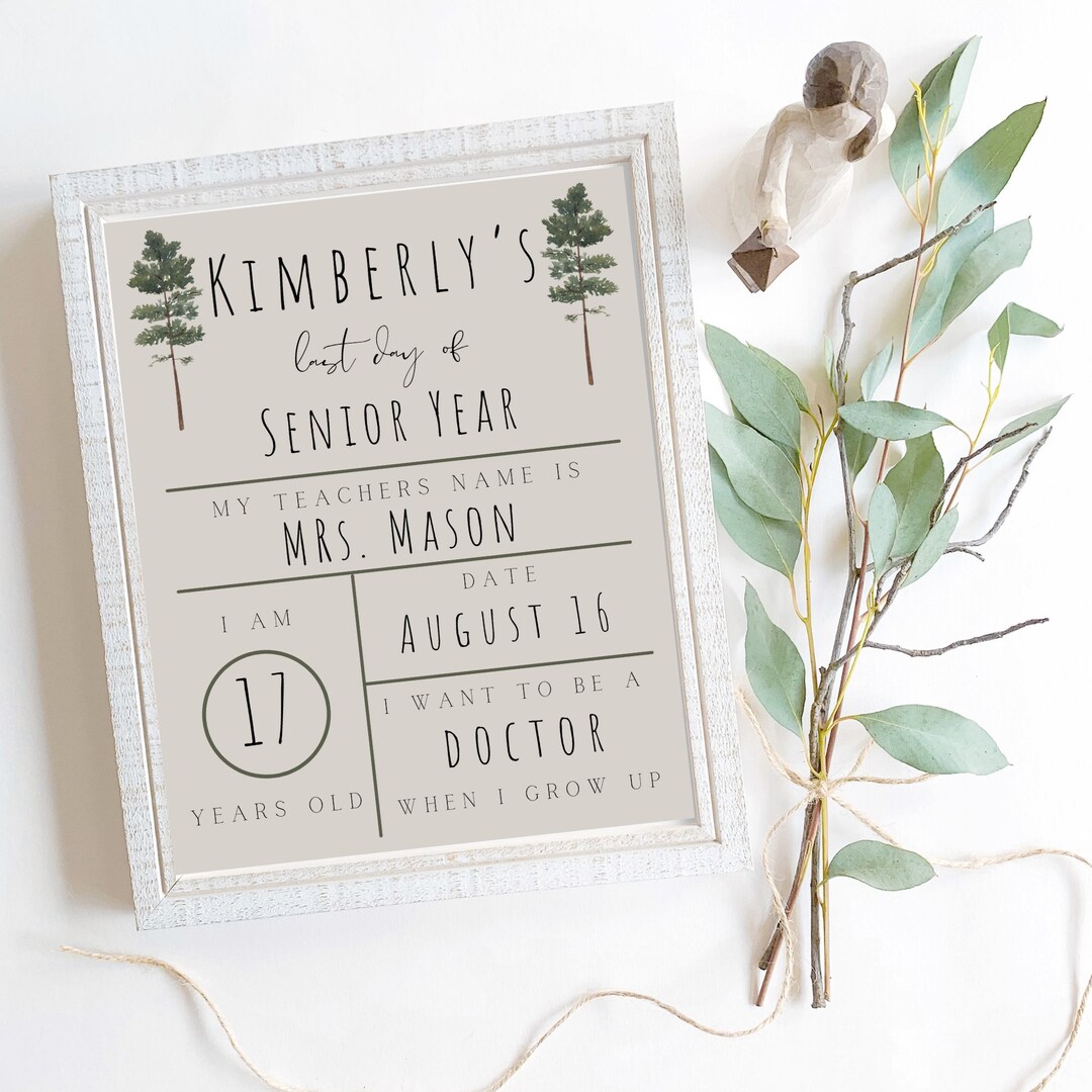 Last Day of School Printable Sign Customizable Student Photo Prop for ...