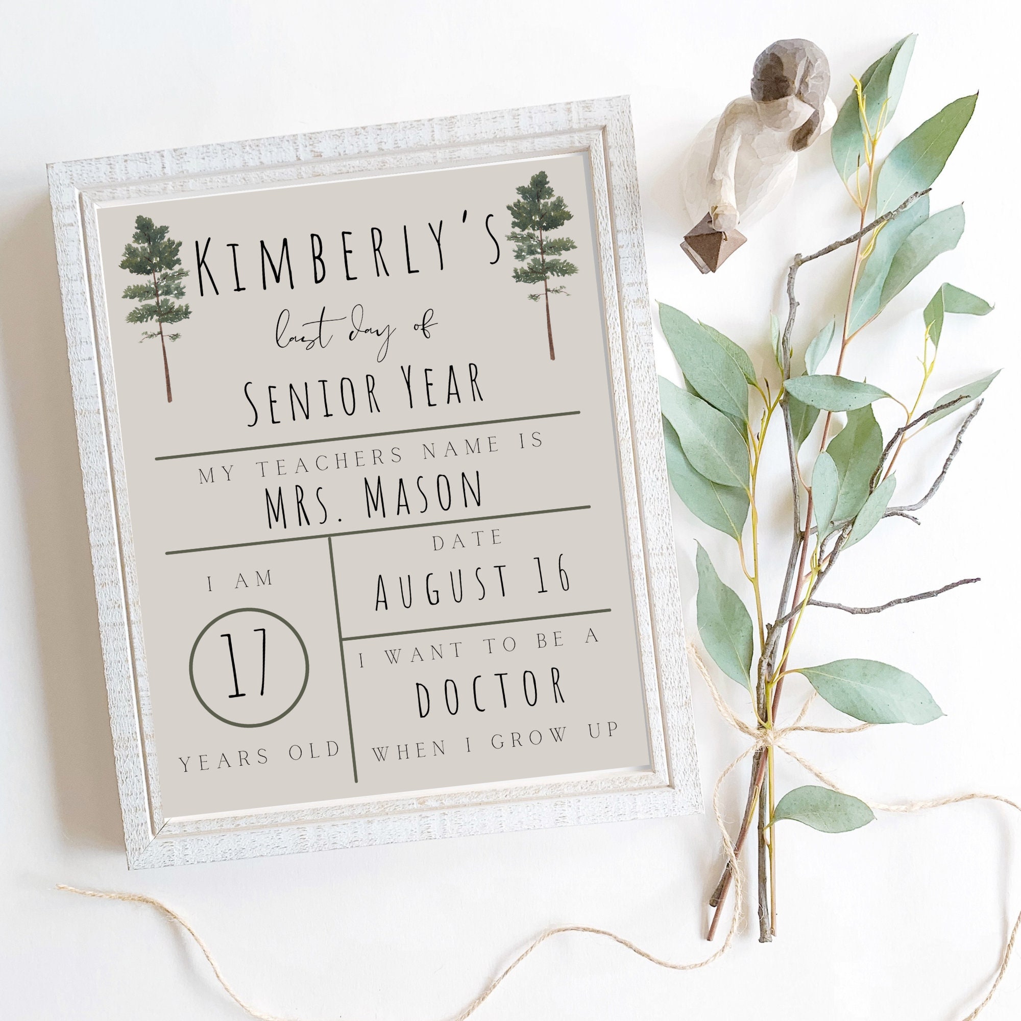 Last Day of School Printable Sign Customizable Student Photo Prop for ...