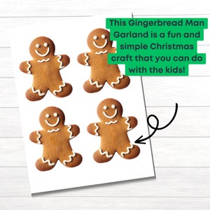 Printable Gingerbread Man Garland Craft | Ginger Bread Man Cookies ...