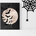Halloween Bats Flying Around the Moon Spooky Halloween Print - Etsy