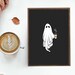 Ghost Art Printable Bundle of 10 Halloween Gallery Wall Set Minimalist ...