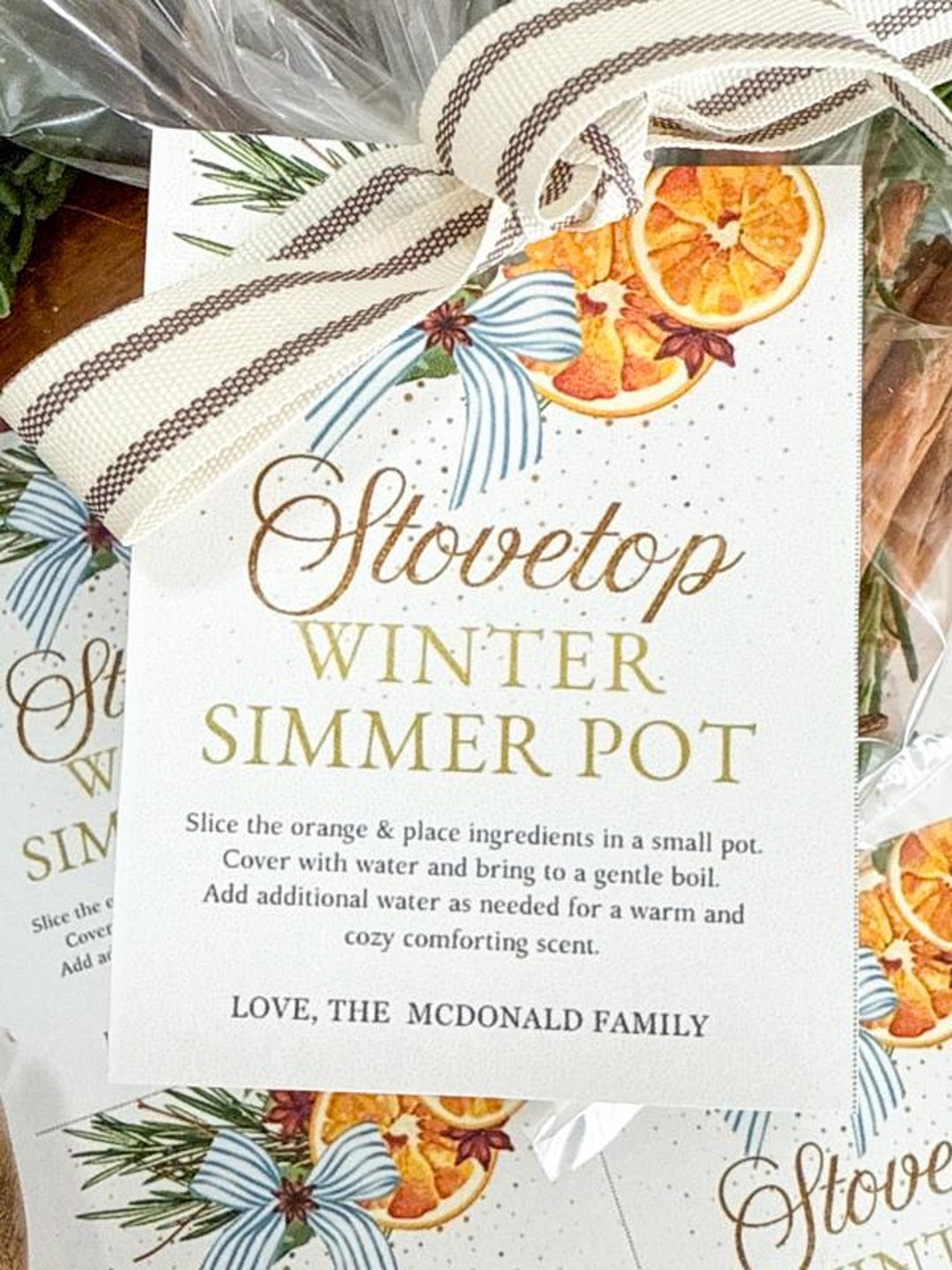 Editable PDF Winter Simmer Pot Gift Tags, Simmering Pot Gift Tags ...