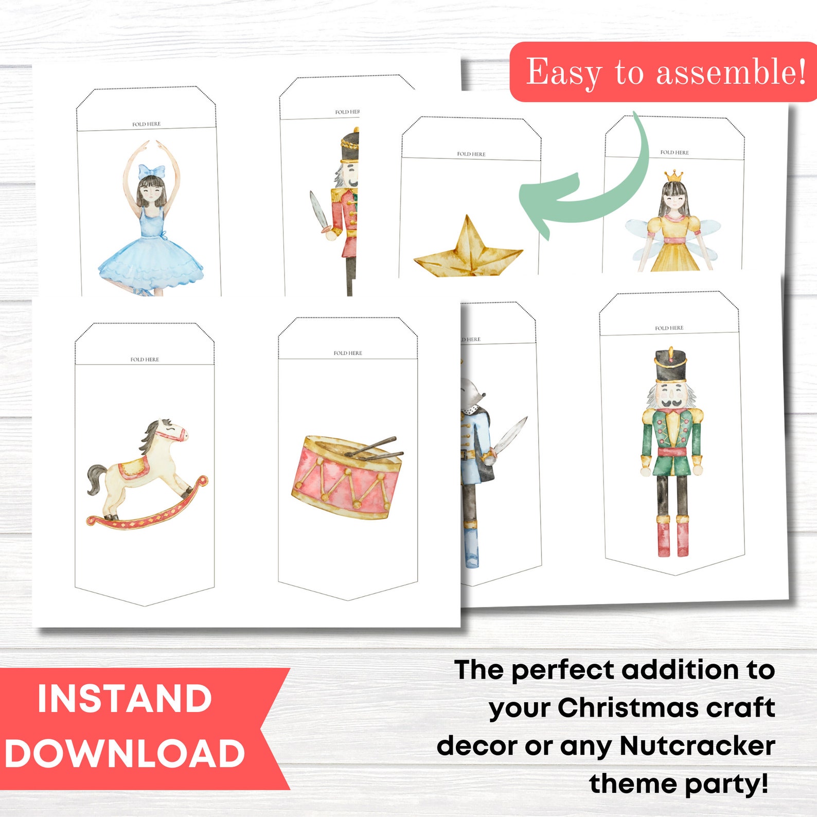 Christmas Nutcracker Banner Printable | Nutcracker Christmas ...