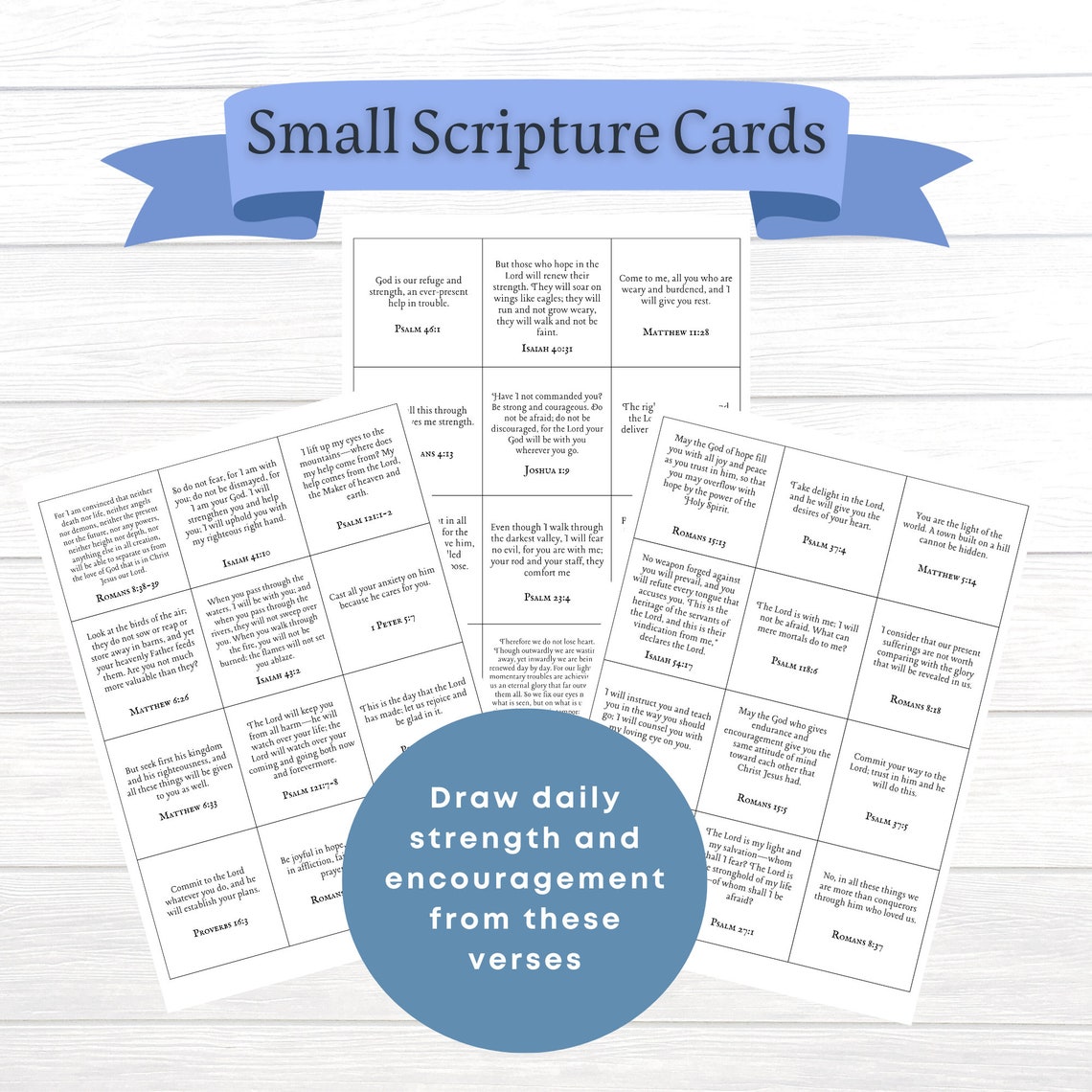 Encouraging Bible Verse Printable | 70 Inspirational Passage Cards ...