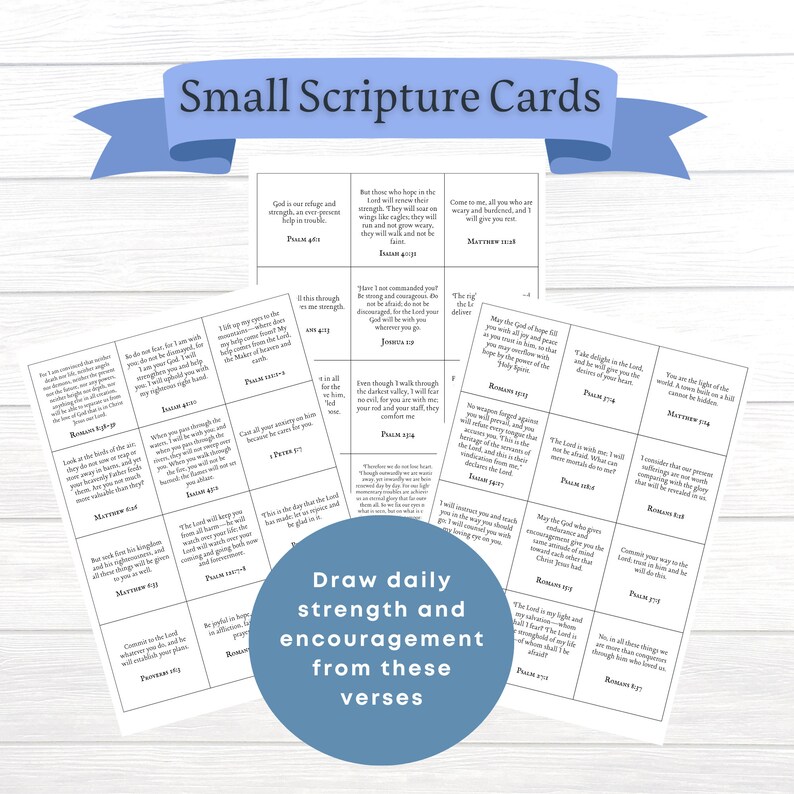 Encouraging Bible Verse Printable | 70 Inspirational Passage Cards ...