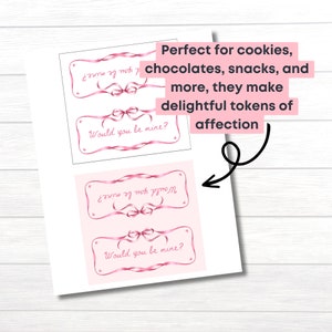 Valentine Treat Bag Topper Printable, Valentines Cookie DIY Tags, Would ...