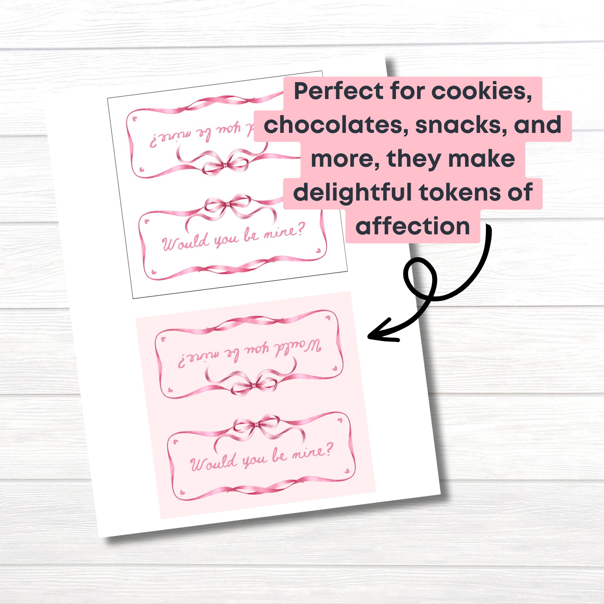 Valentine Treat Bag Topper Printable Valentines Day Cookie Bag Toppers ...