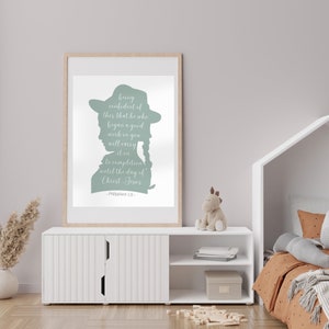 Christian Decor for Teens Philippians 1:6 Scripture Verse Wall Art ...