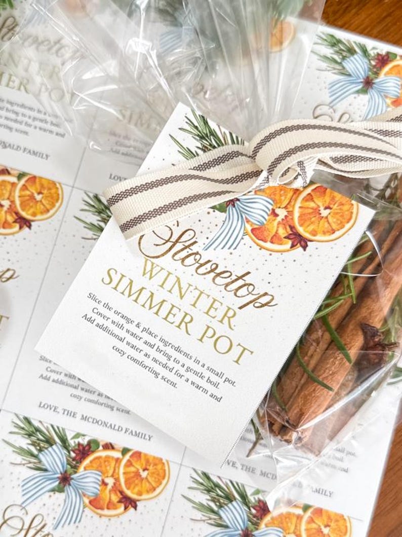 Editable PDF Winter Simmer Pot Gift Tags, Simmering Pot Gift Tags ...
