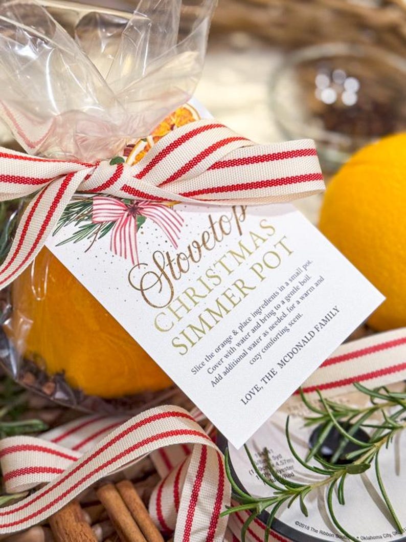 Editable PDF Christmas Simmer Pot Gift Tags, Simmering Pot Gift Tags ...