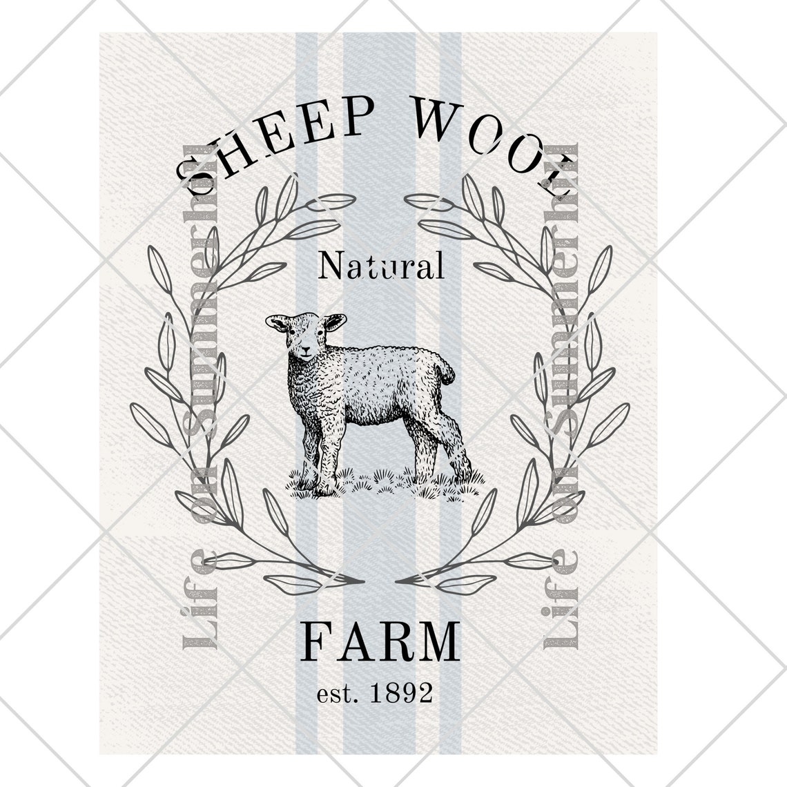Sheep Wool Farmhouse Printable Wall Art Digital Download Farm - Etsy