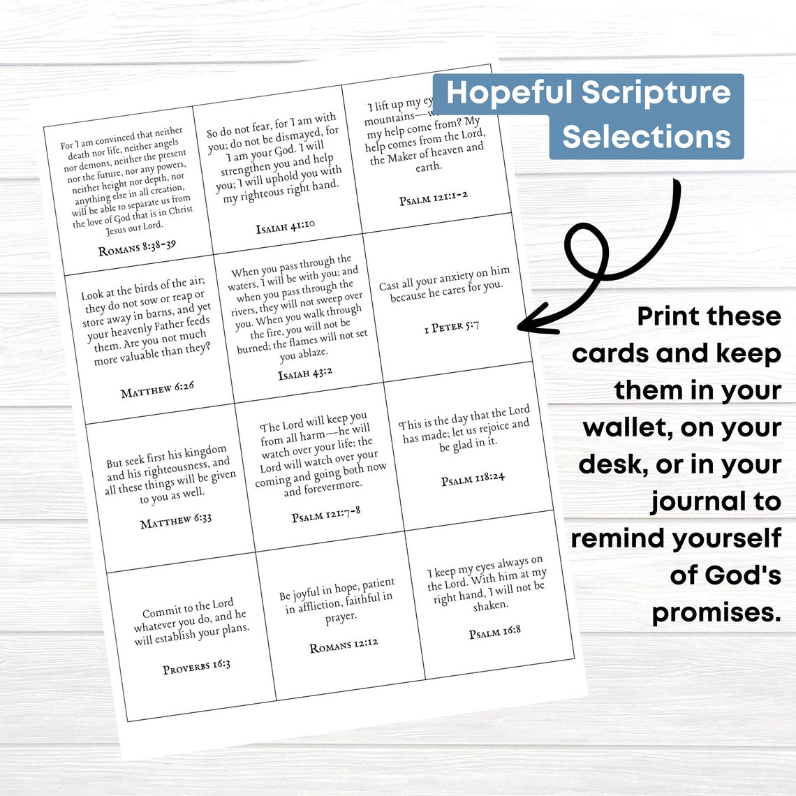 Encouraging Bible Verse Printable | 70 Inspirational Passage Cards ...