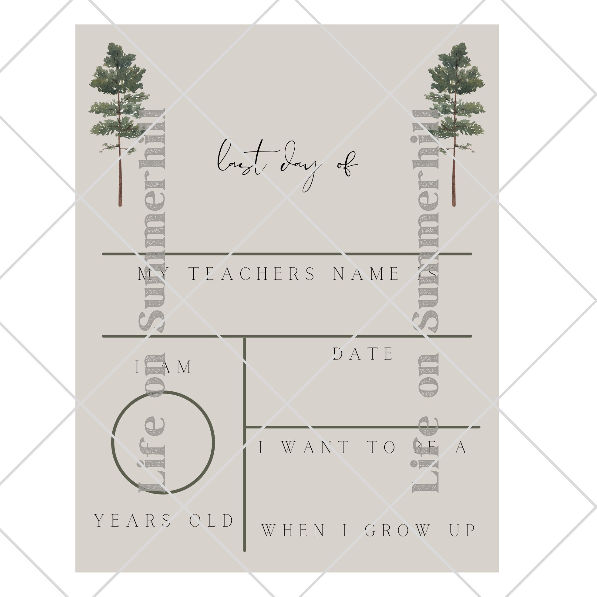 Last Day of School Printable Sign Customizable Student Photo Prop for ...