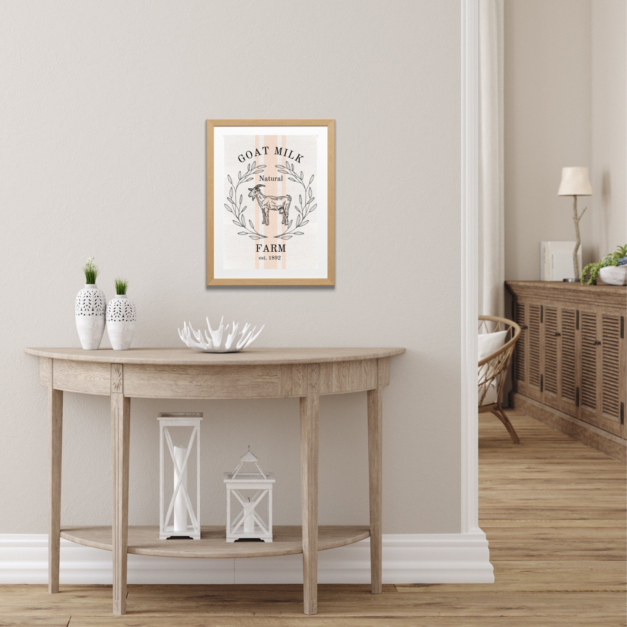 Goat Milk Farmhouse Printable Wall Art Digital Download Dairy Farm Sign ...