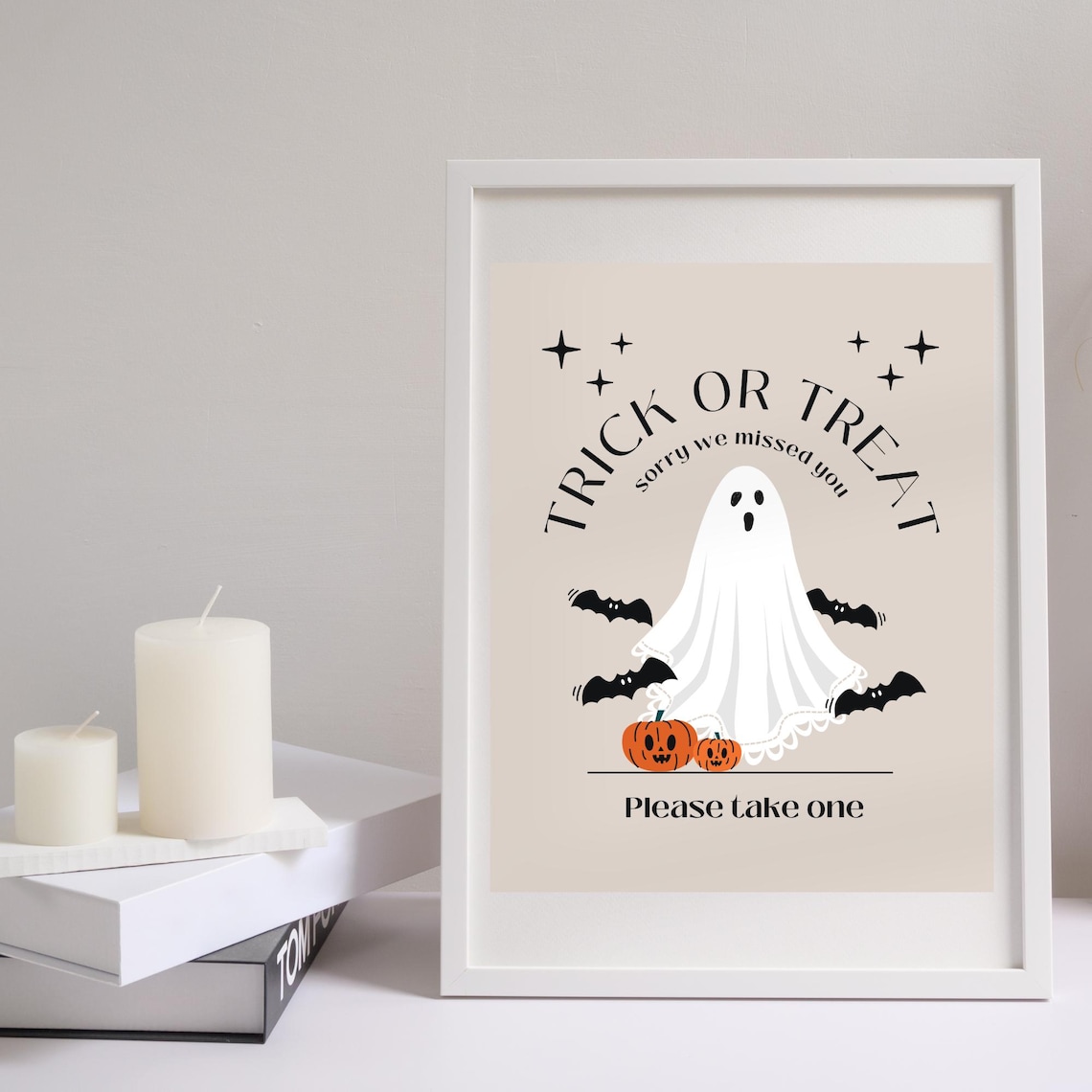Trick or Treat Welcome Sign Printable Wall Art or Table Top Decor Take ...