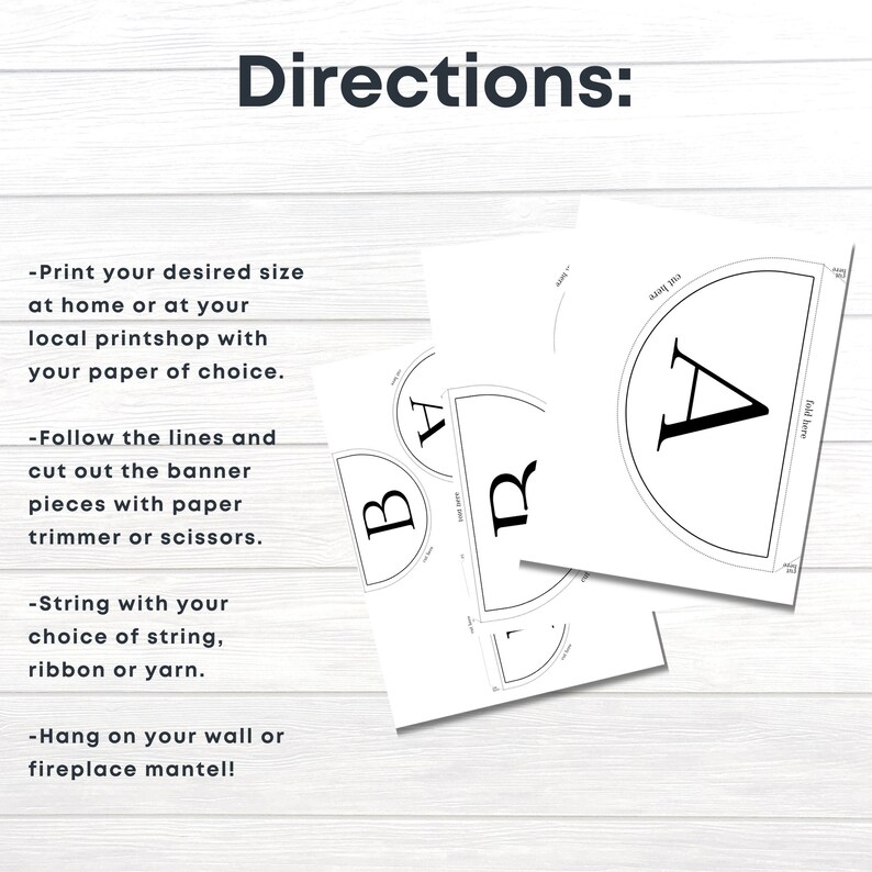 Cute Printable Banner Alphabet Letter Banner With Numbers - Etsy