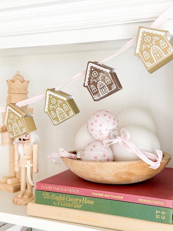 Gingerbread House Garland Printable, Christmas Gingerbread Banner, DIY ...