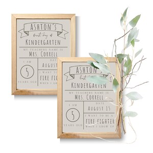 Printable First and Last Day of School Signs | School Milestone ...