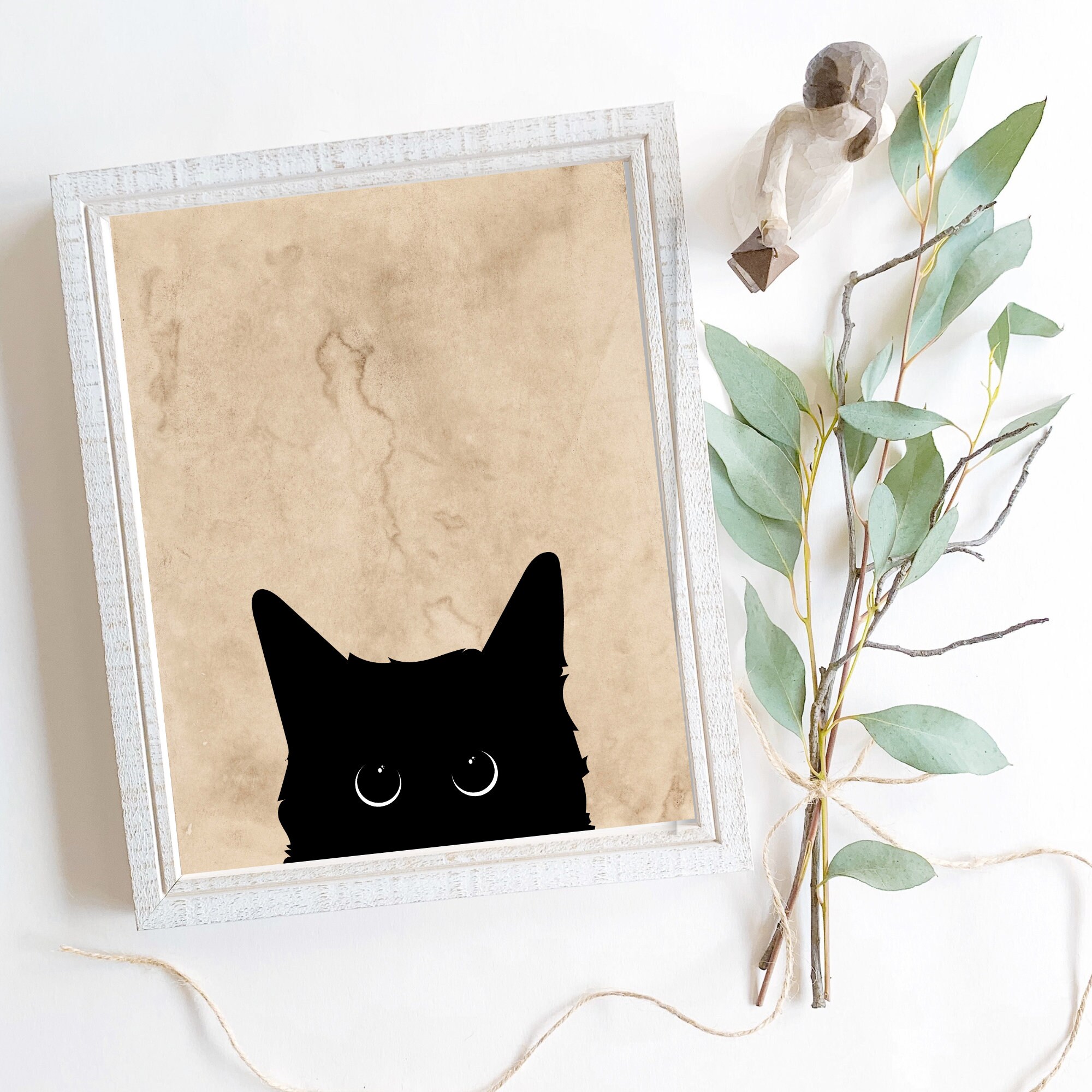 Black Cat Halloween Decor Printable Halloween Poster Witchy Vibes Home ...