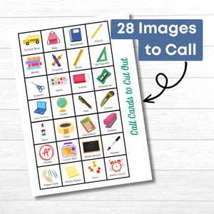 Back to School Bingo Game Printable | First Day of School Activity ...