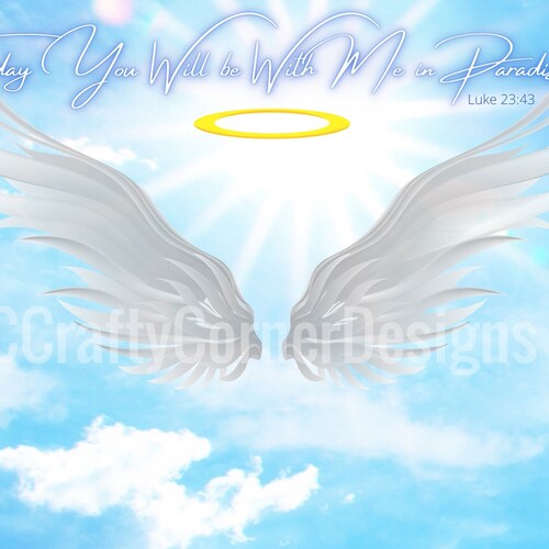 Wings in Clouds With the Sun Background RIP Backgrounds - Etsy Canada