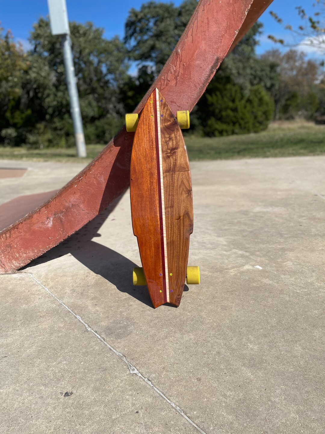 Eco-friendly Longboard Sting Cruiser W/ Epoxy Finish. Mahogany, Walnut ...