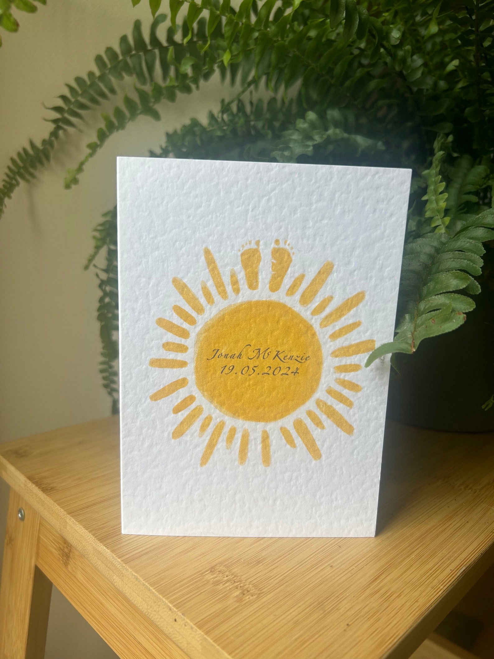 Handmade Newborn Card | Can Be Personalised! | Cute New Birth Baby Card ...