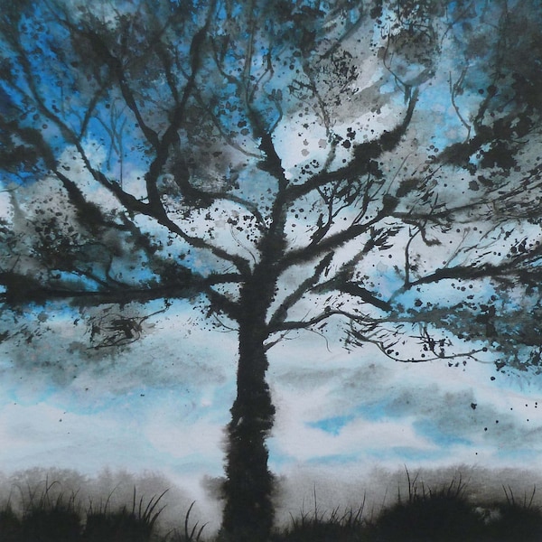 Tree Silhouette Art - Etsy UK