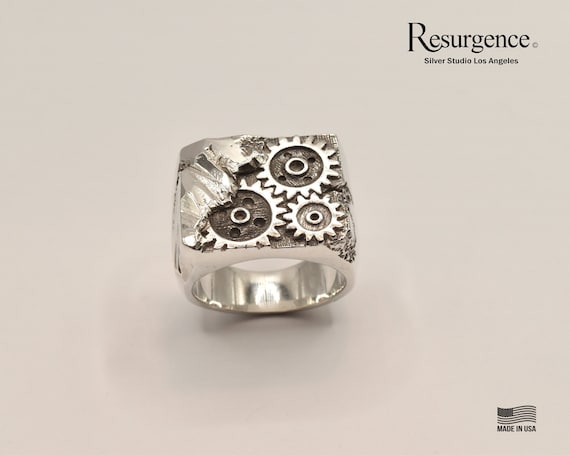 Anillo De Bodas Con Engranajes Para Hombre