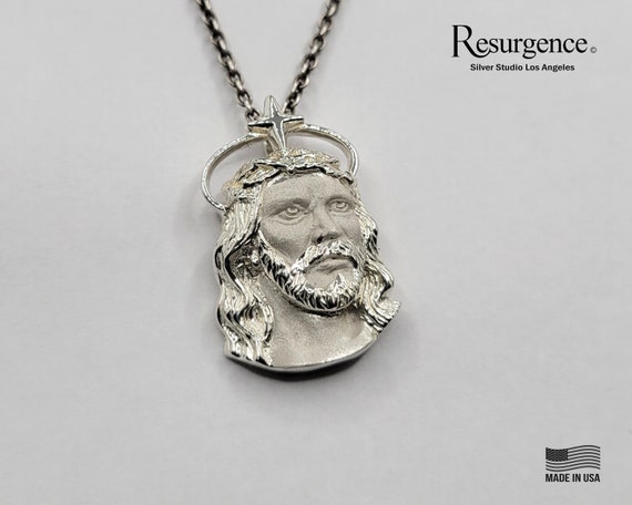 Jesus Pendant Necklace - Etsy