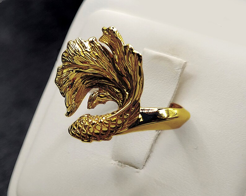 Betta Fish Women's Silver Ring - Etsy