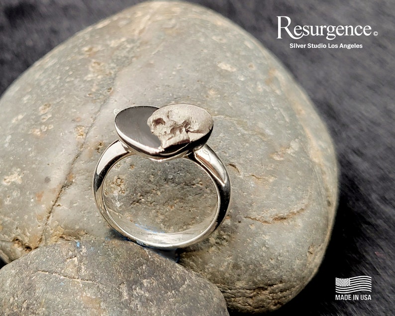 Heart and Skull Ring - Etsy