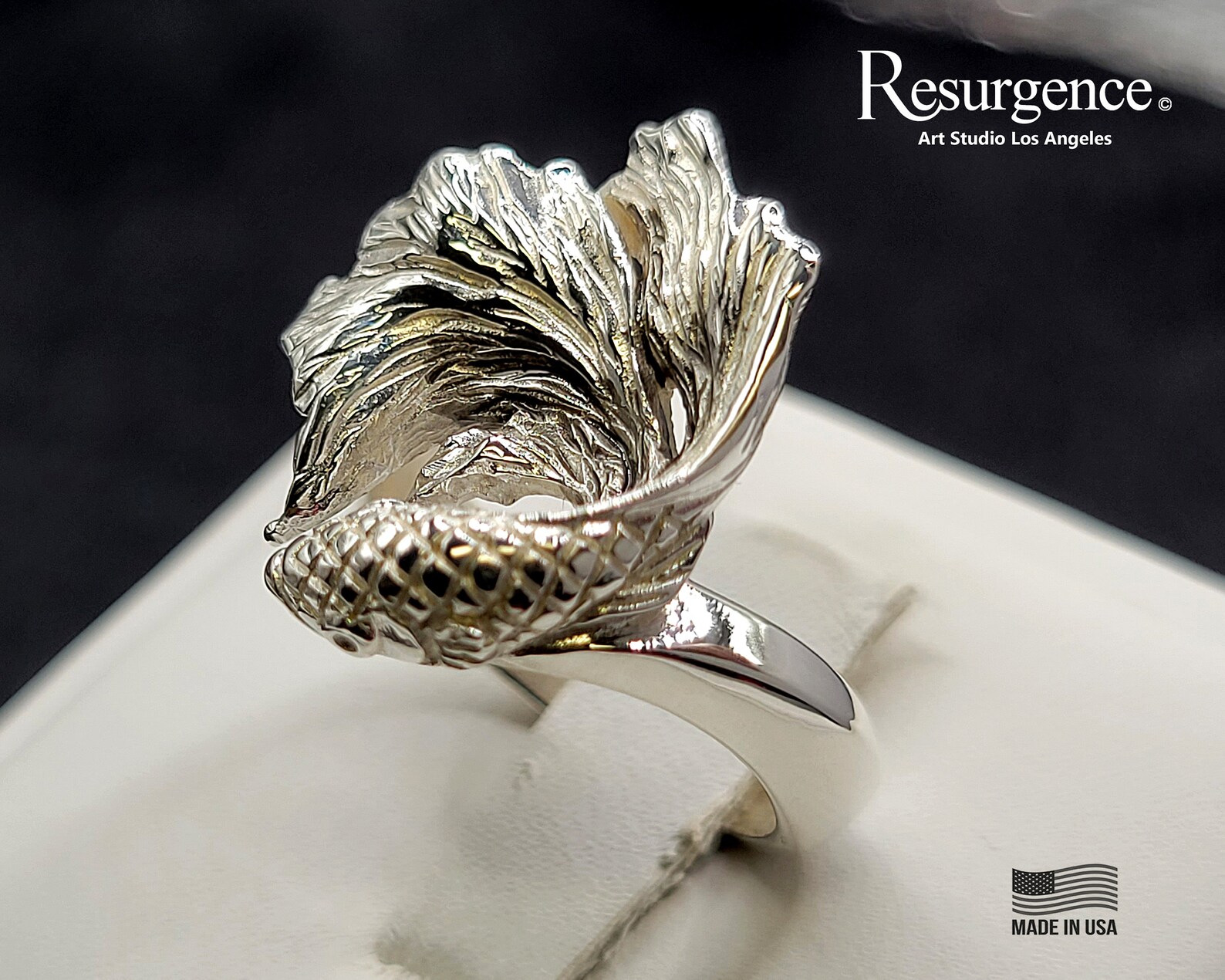 Betta Fish Women's Silver Ring - Etsy