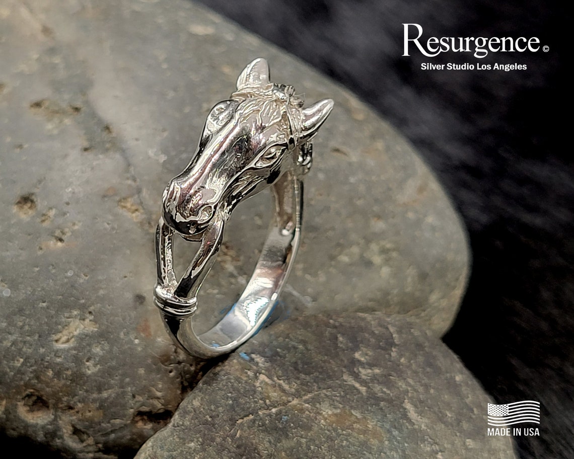Horse Head Unisex Ring | Etsy