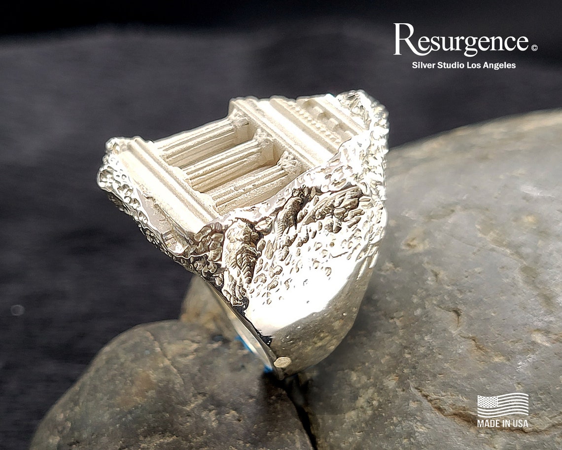 Ancient Greek Temple Men's Ring Detailed Designs of - Etsy