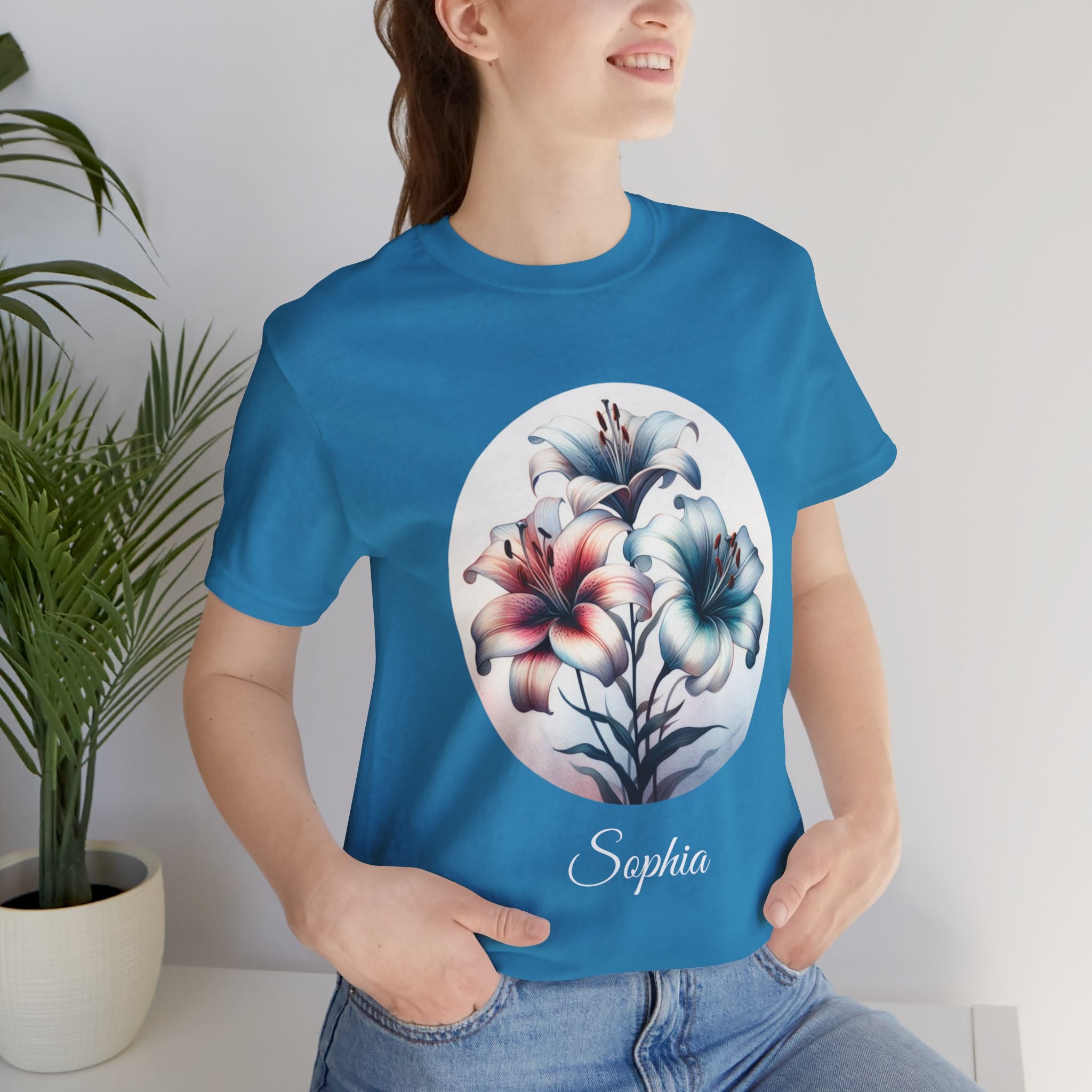 Custom Floral T-shirt, Personalized T-shirt, Mother's Day T-shirt ...