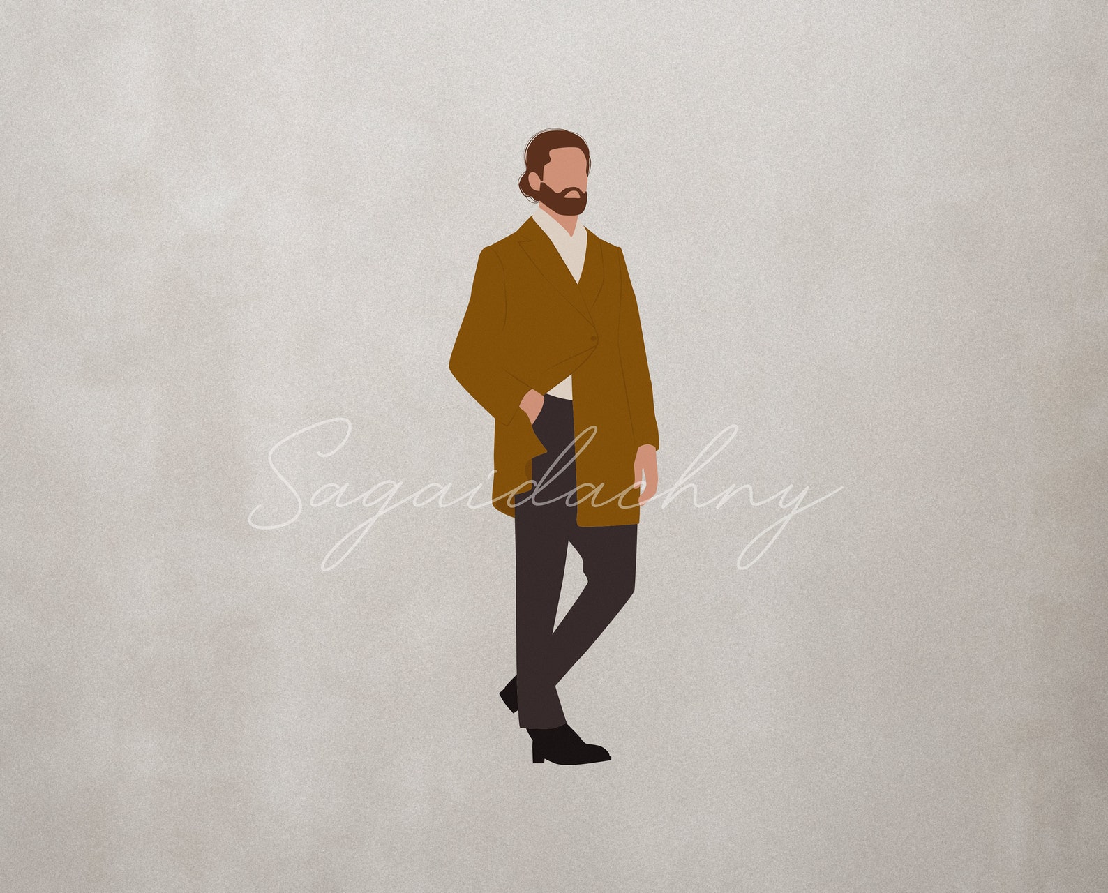 Abstract Man Clipart - Flat Vector Illustration - PNG SVG - 10 ...