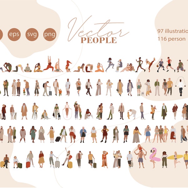 People Illustration - Etsy