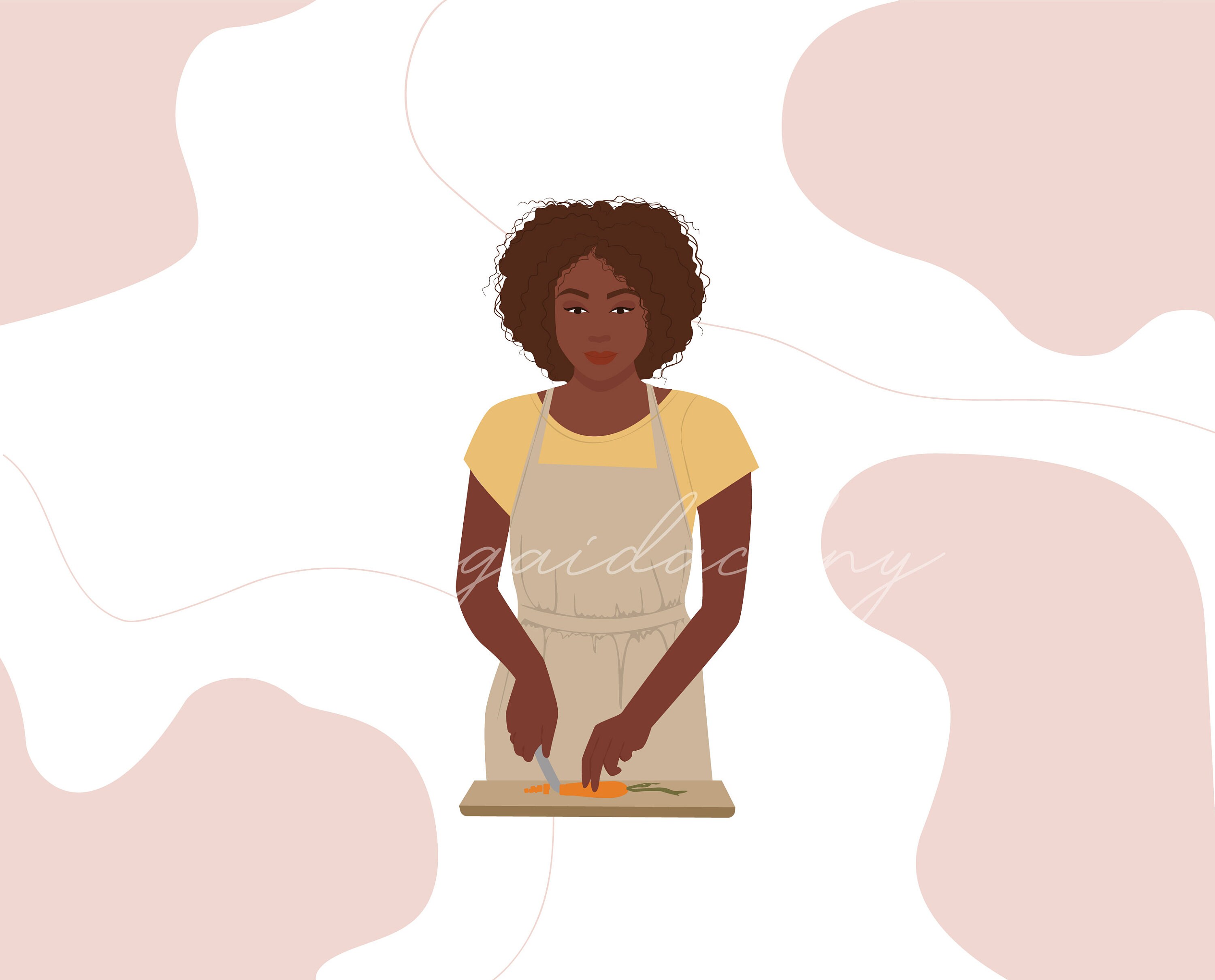 Abstract People Are Cooking - Vector Clipart - SVG PNG - Etsy