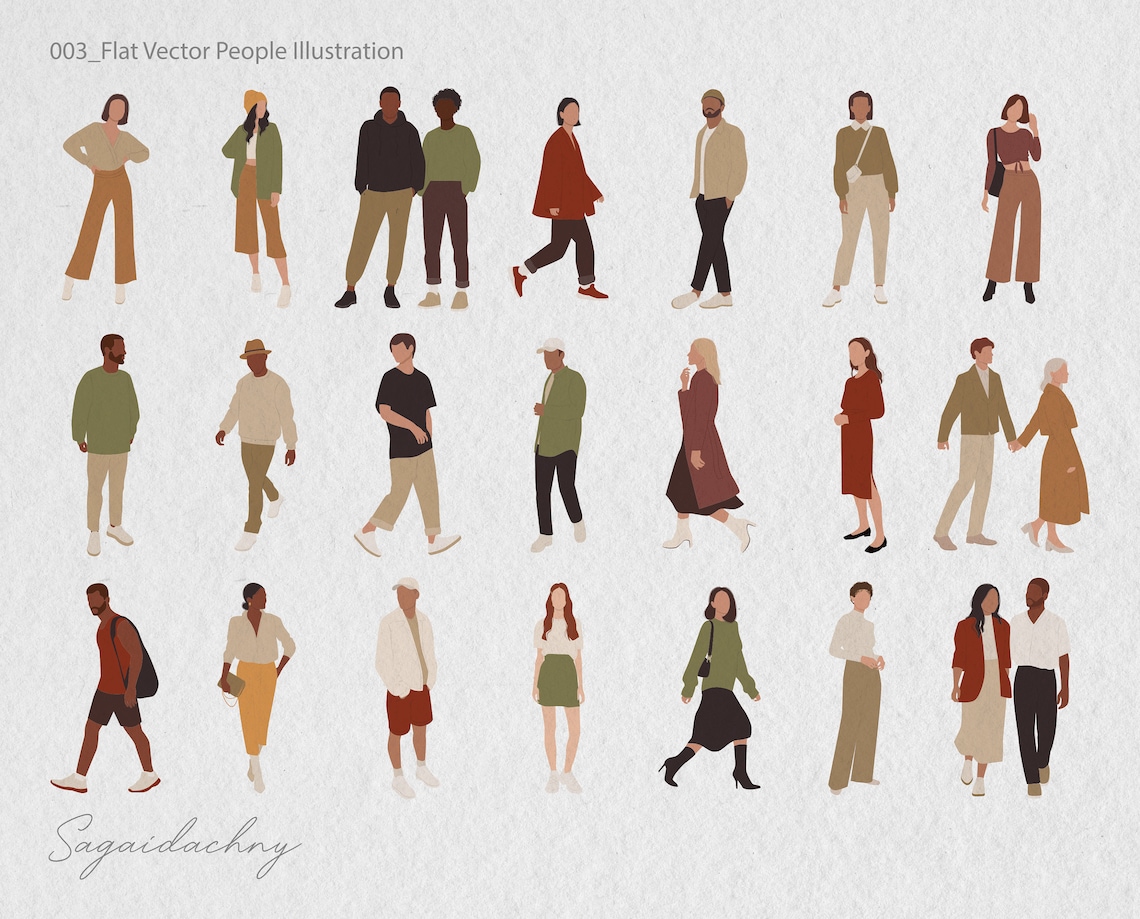 Flat Vector People Illustration People Clipart 98 Illustration 114 ...