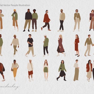 Flat Vector People Illustration - People Clipart 98 Illustration - 114 ...