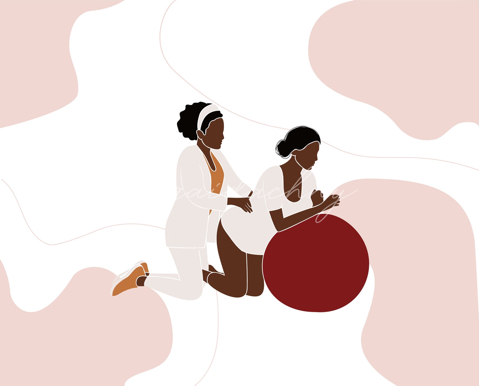 Doula - Abstract Woman Clipart SVG PNG Ai EPS - Etsy
