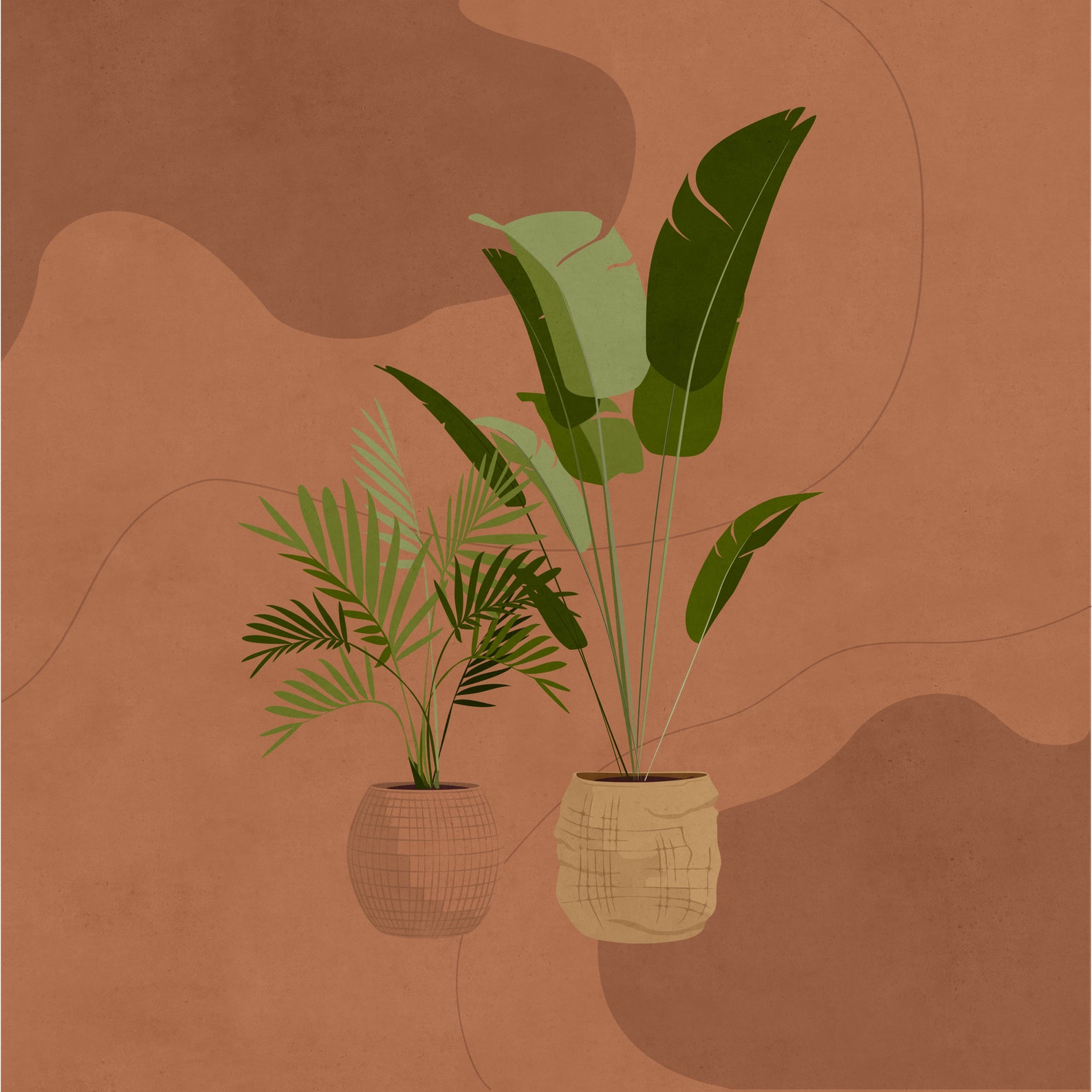 Boho House Plant Clipart - Set of House Plants Clipart - Flat Vector ...