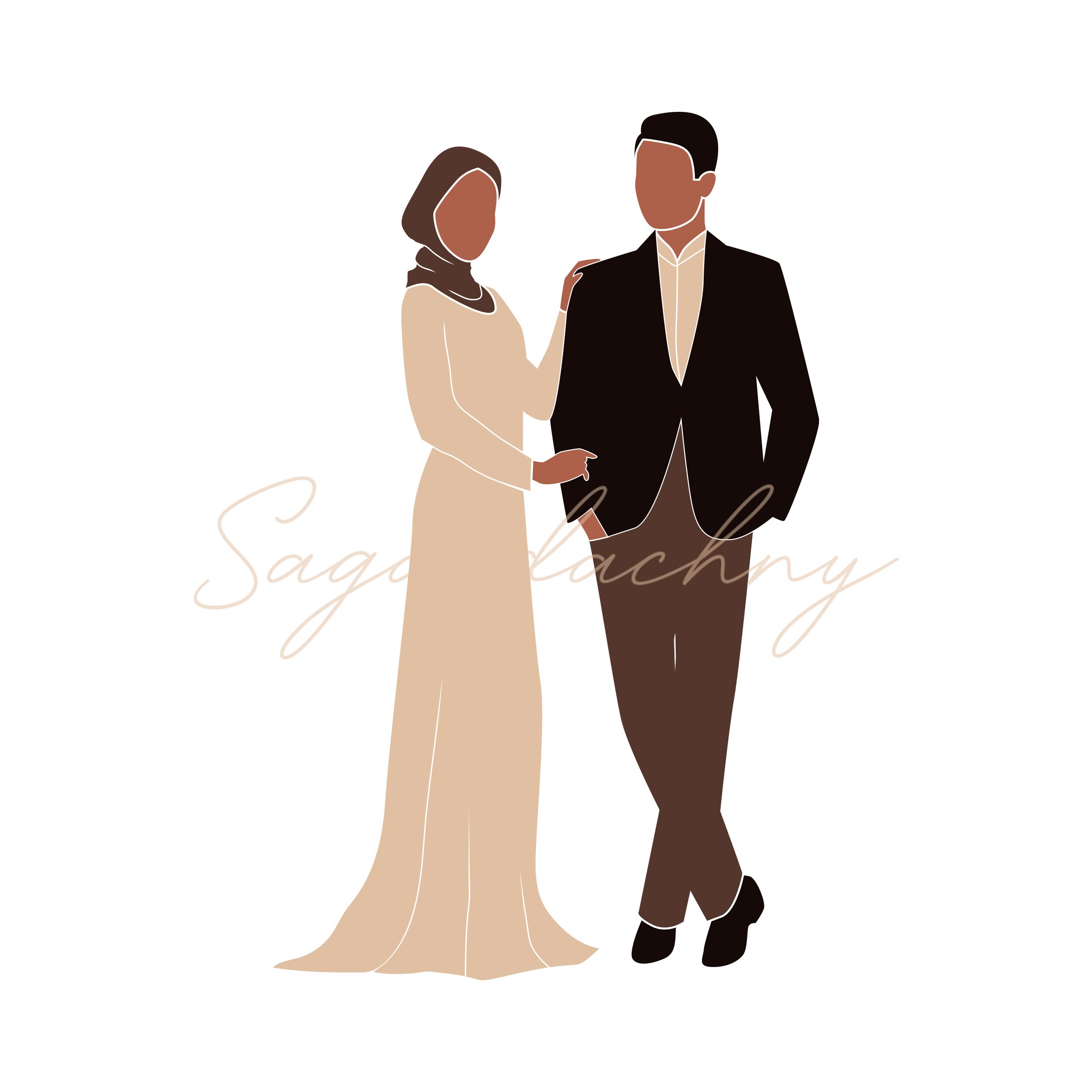 Muslim Couple SVG PNG - Etsy