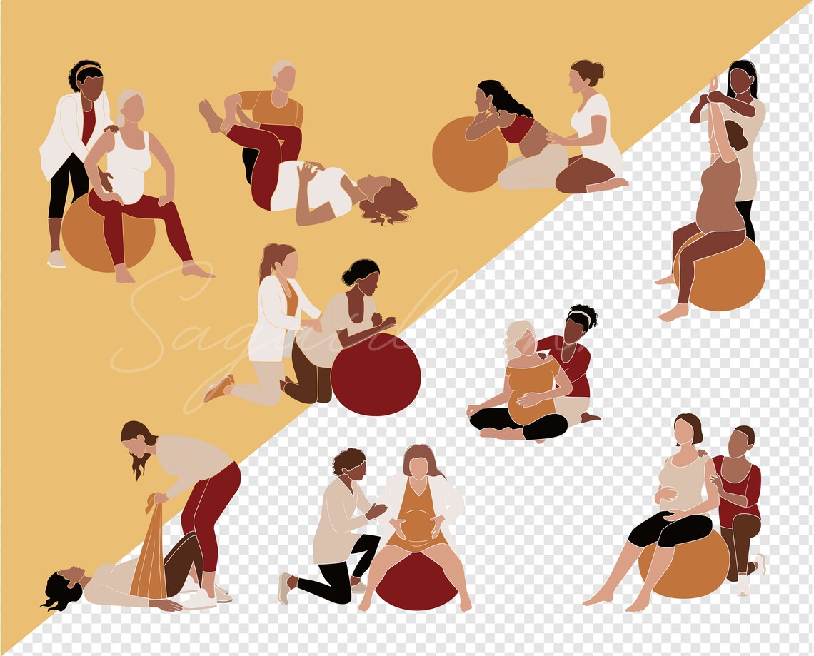 Doula - Abstract Woman Clipart SVG PNG Ai EPS - Etsy