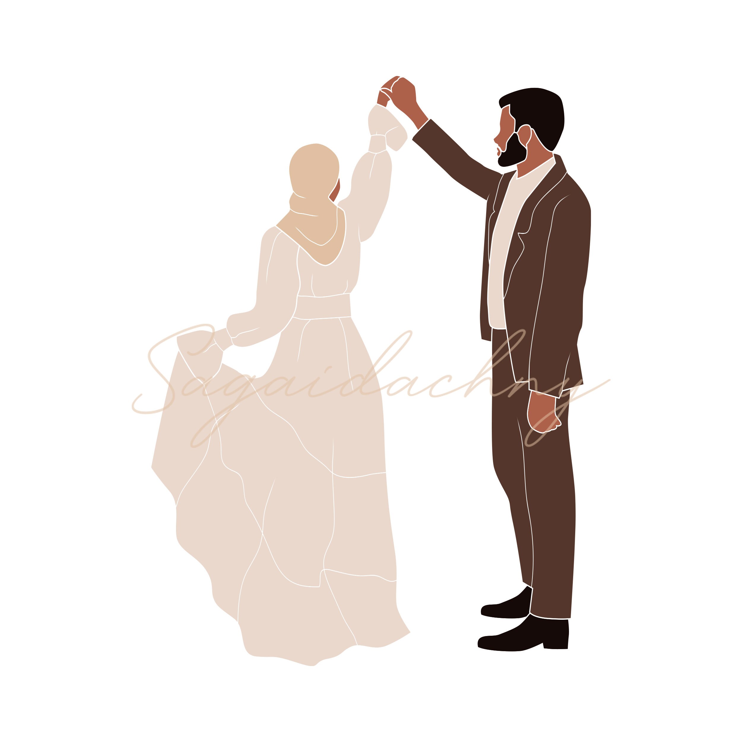 Muslim Couple SVG PNG - Etsy