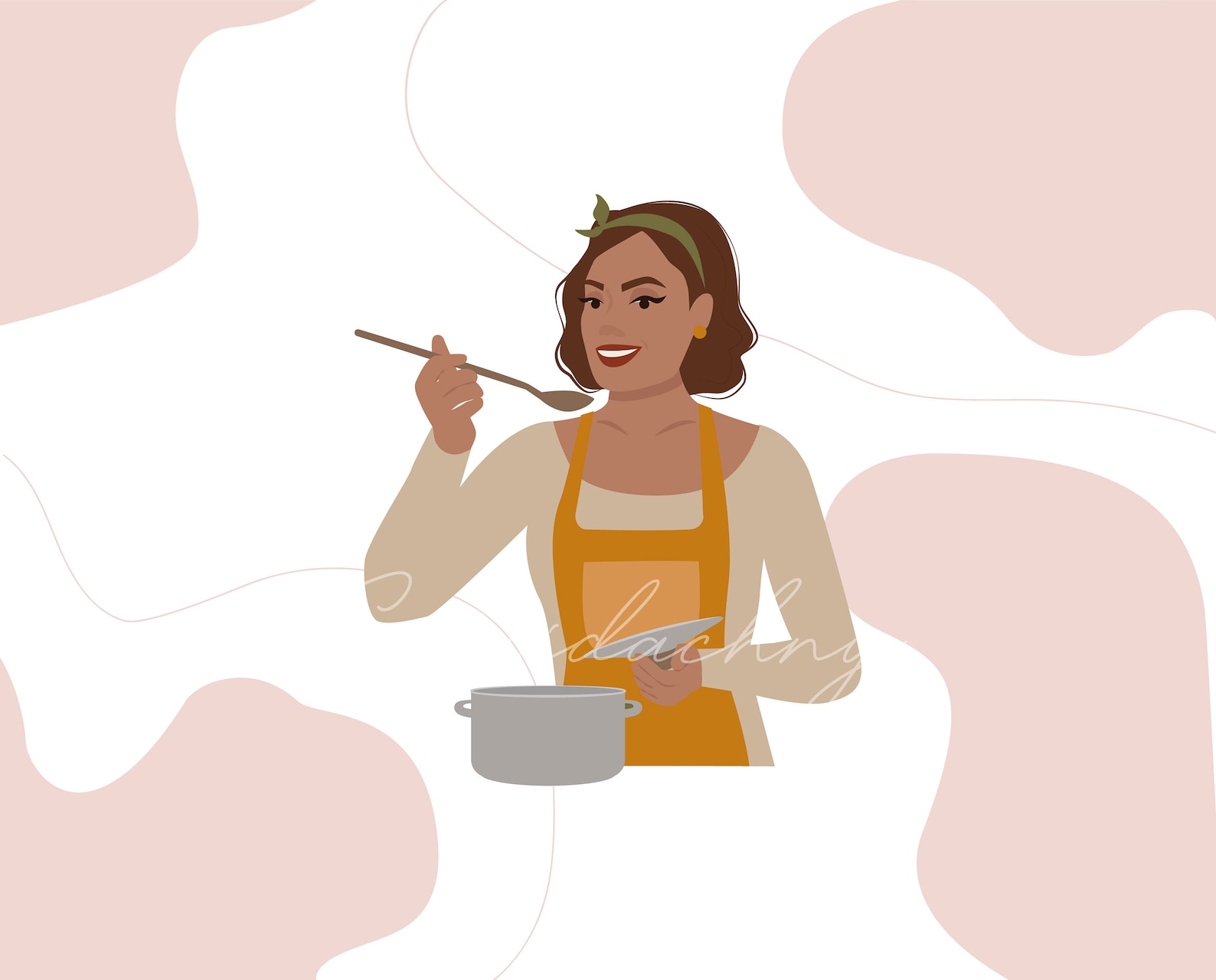 Abstract People Are Cooking - Vector Clipart - SVG PNG - Etsy