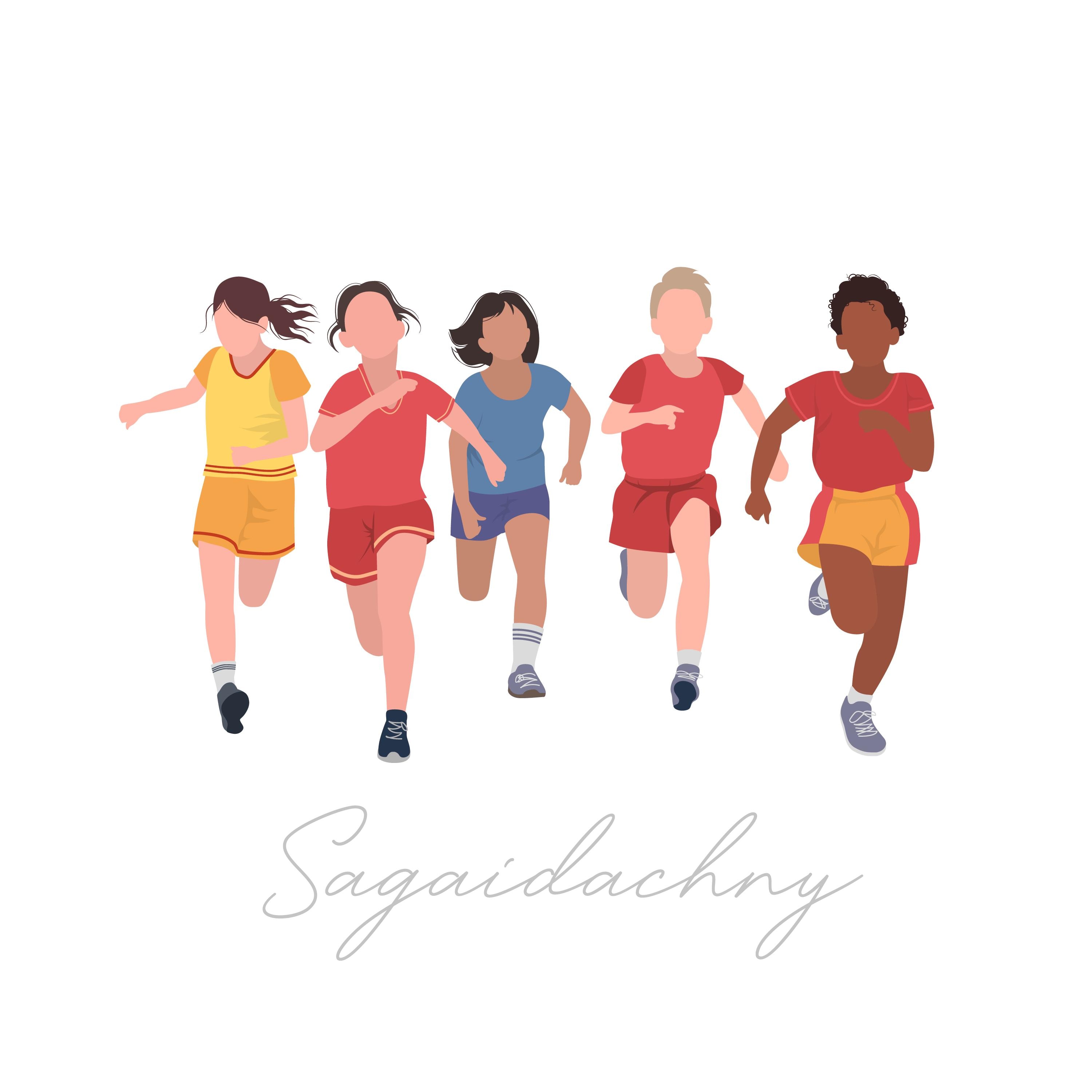 Flat Vector Illustrations of Active Children | Kids Sports and Play ...