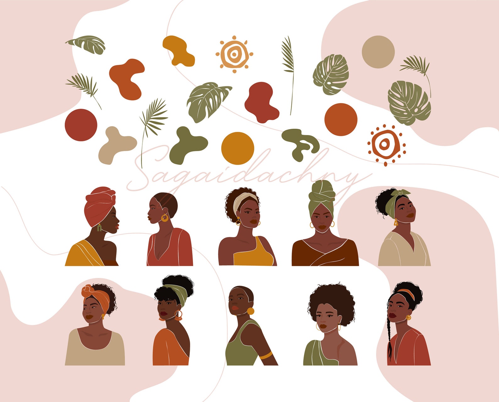 African Woman SVG PNG Black Woman Clipart - Etsy