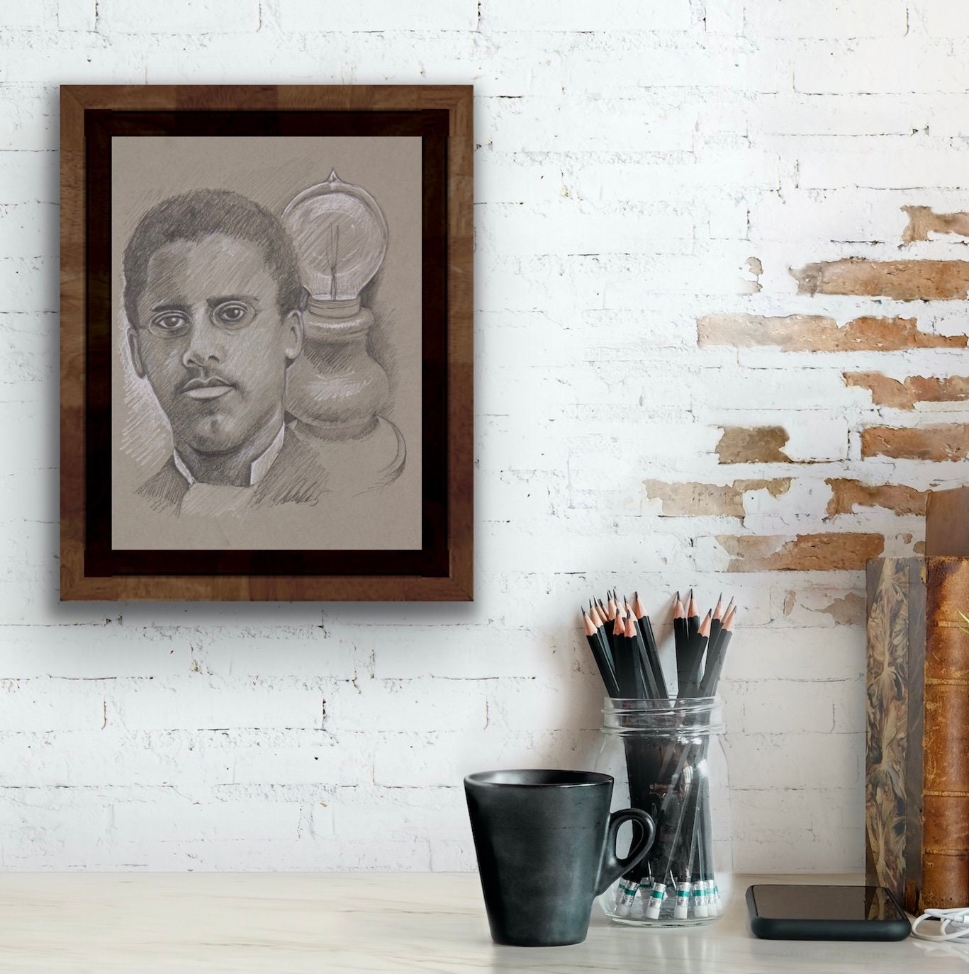 Black History Sketch. African-american Inspired Art. Historical Figure ...